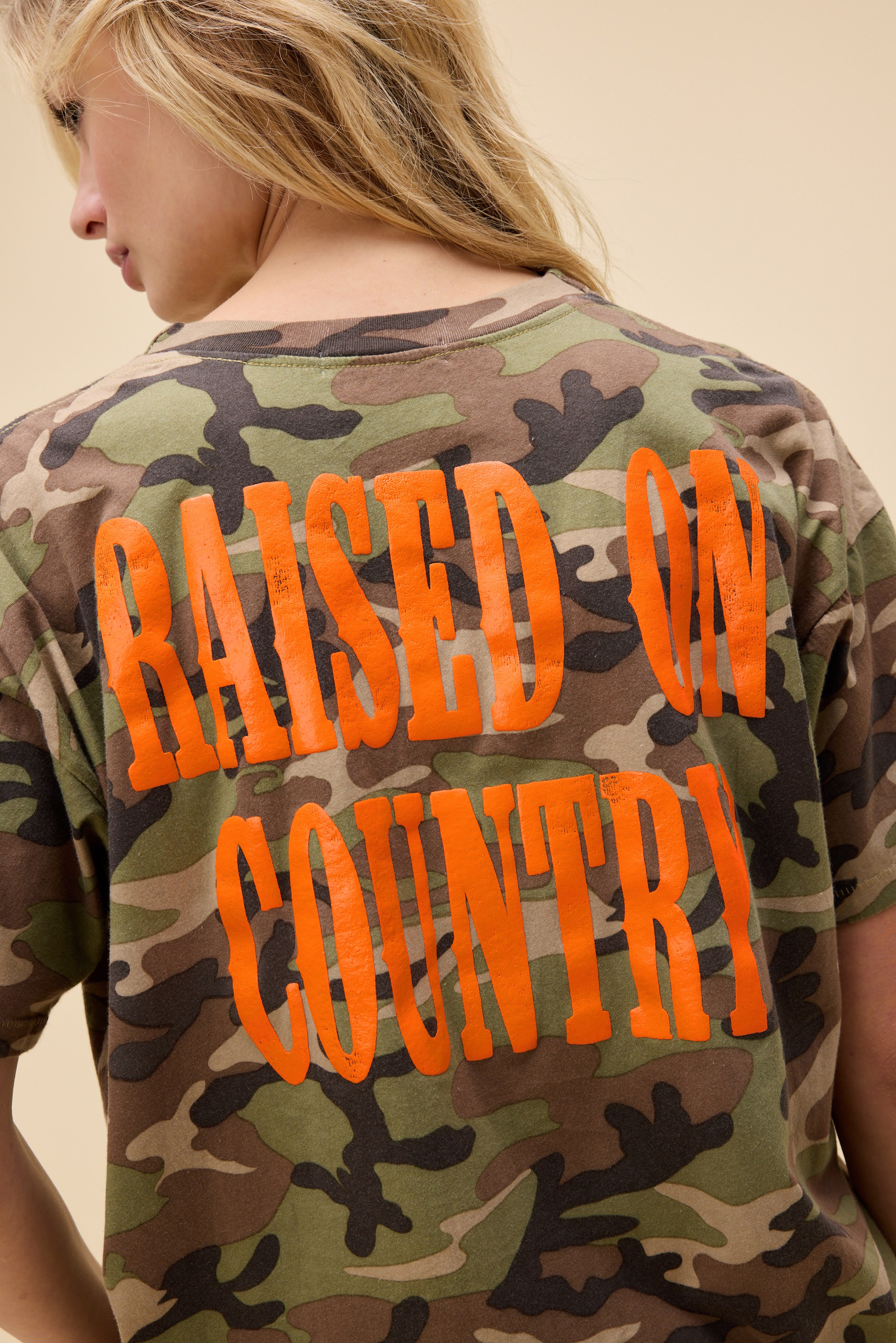 Raised On Country Camo Merch Tee– Daydreamer
