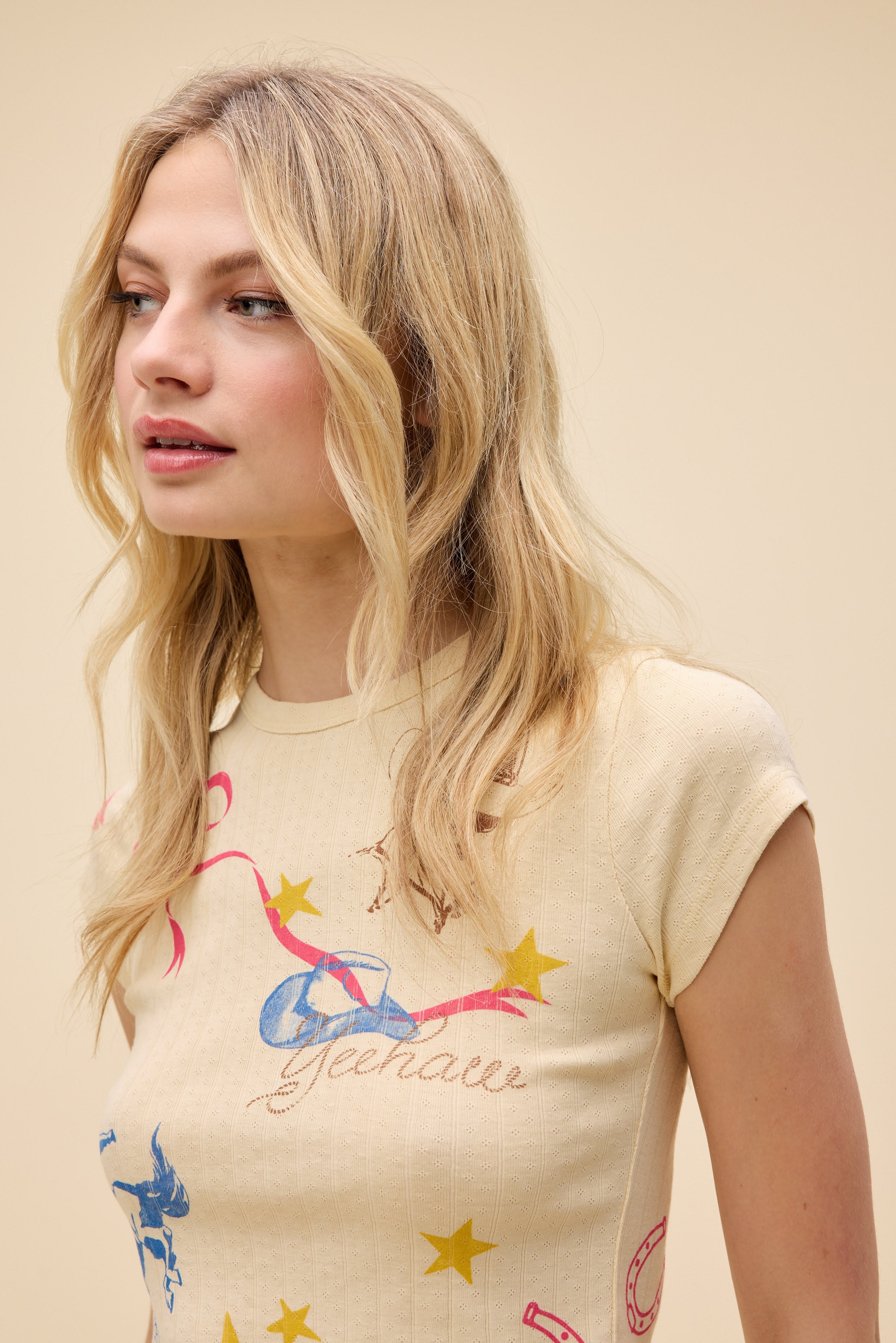 Western Flash Pointelle Tee | Daydreamer