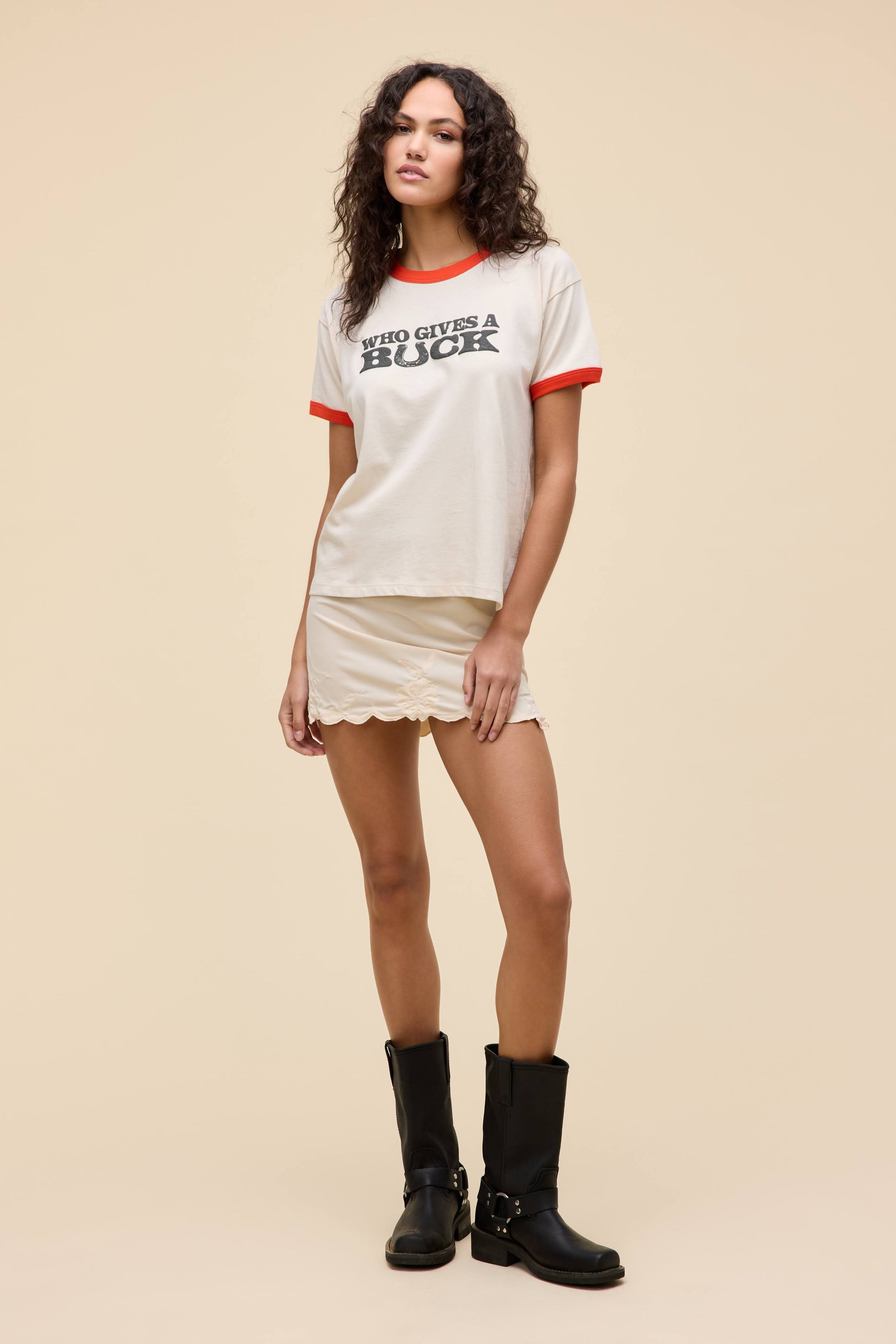 Who Gives A Buck Vintage Ringer Tee | Daydreamer